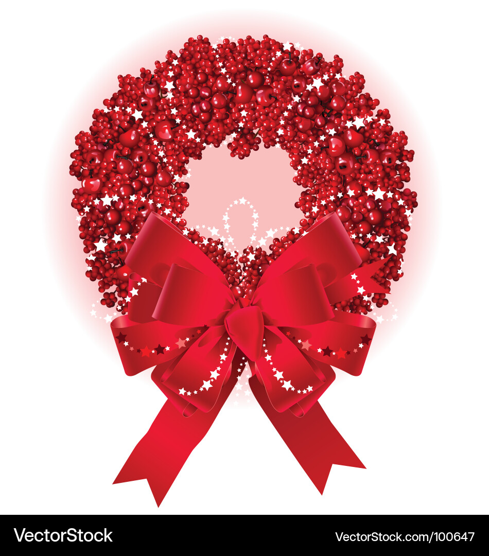 Christmas wreath Royalty Free Vector Image - VectorStock