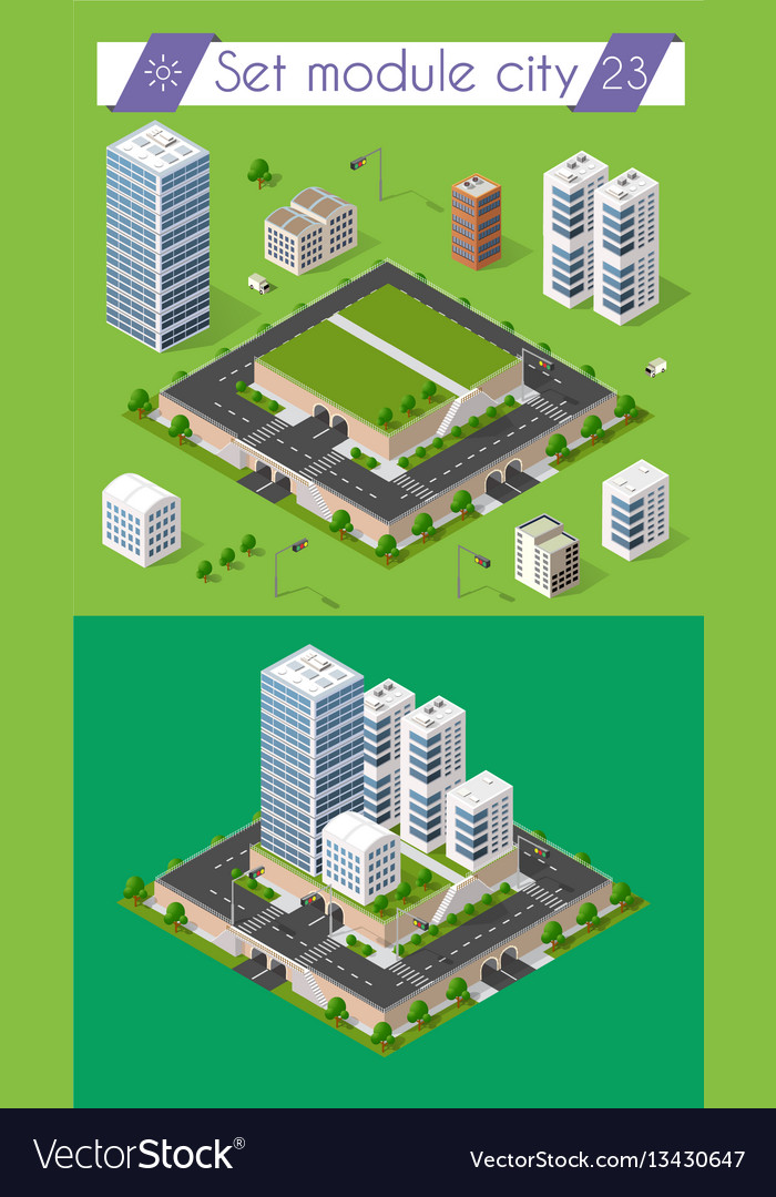 Cityscape design elements Royalty Free Vector Image