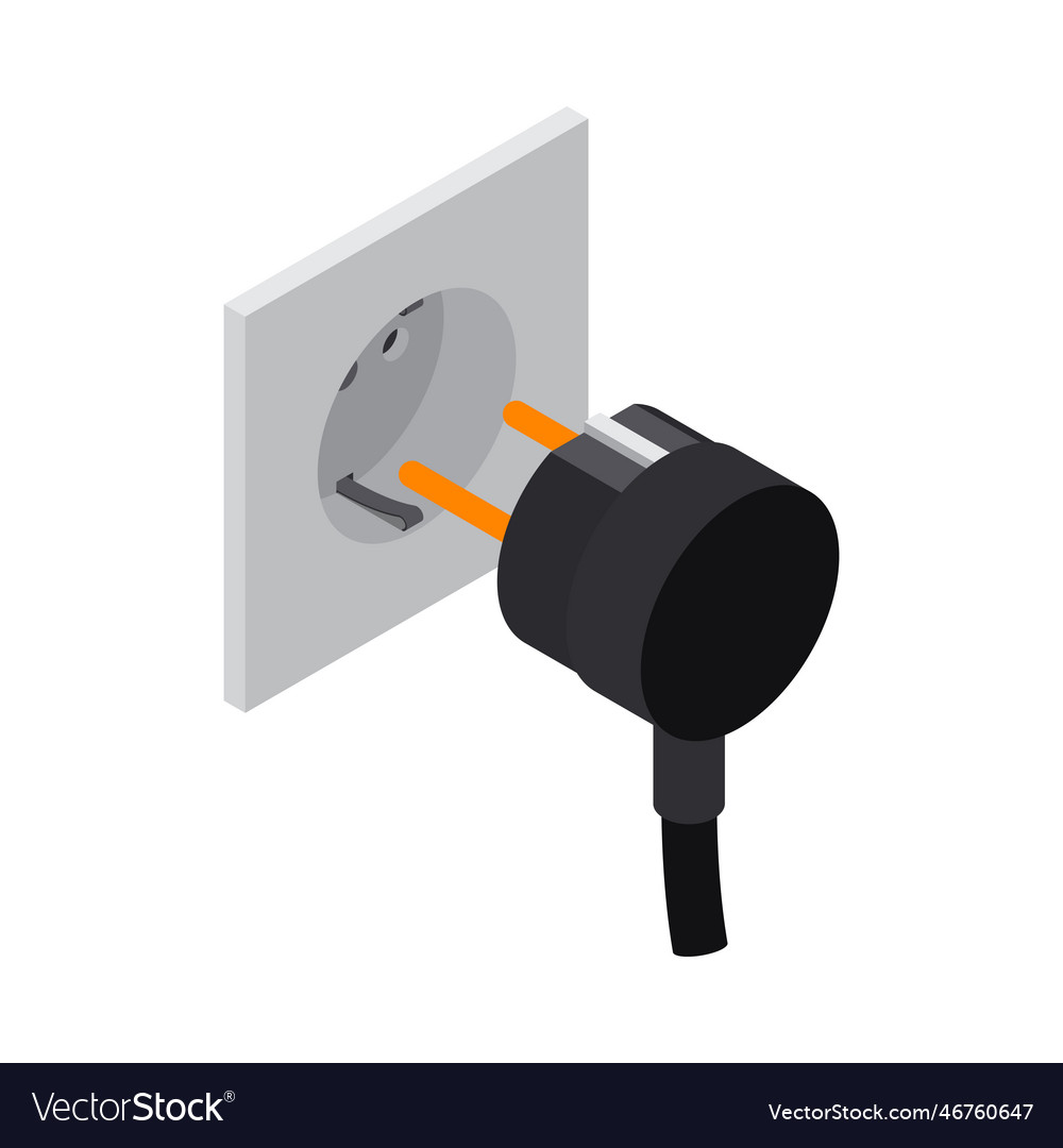 Electric socket icon Royalty Free Vector Image