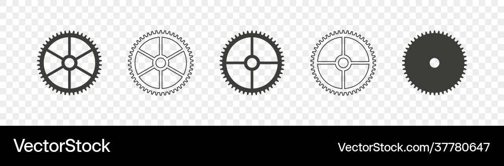 Gear icon set wheel icons concept circle Vector Image