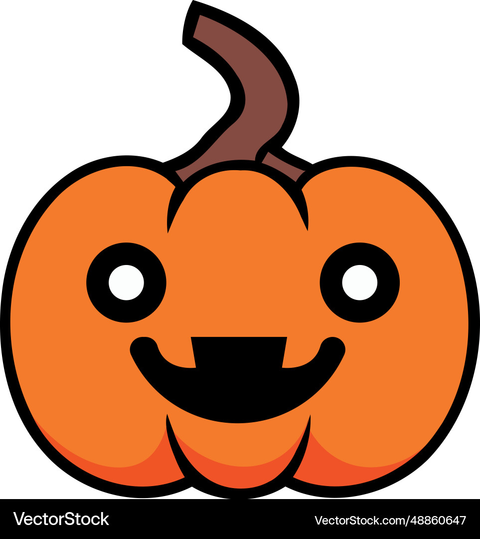 Halloween cute pumpkin fun Royalty Free Vector Image