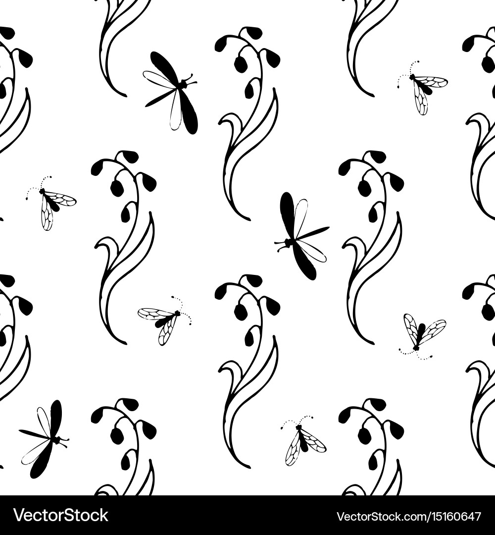 Hand drawn nature pattern Royalty Free Vector Image