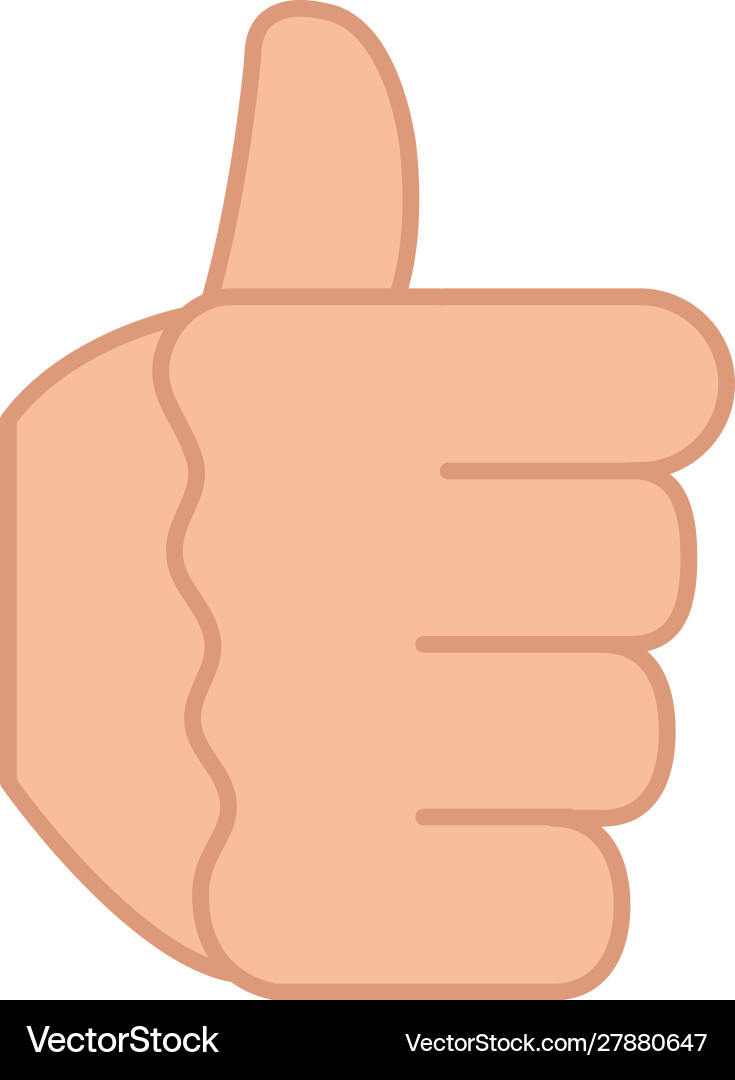 Isolated hand signal icon fill design Royalty Free Vector