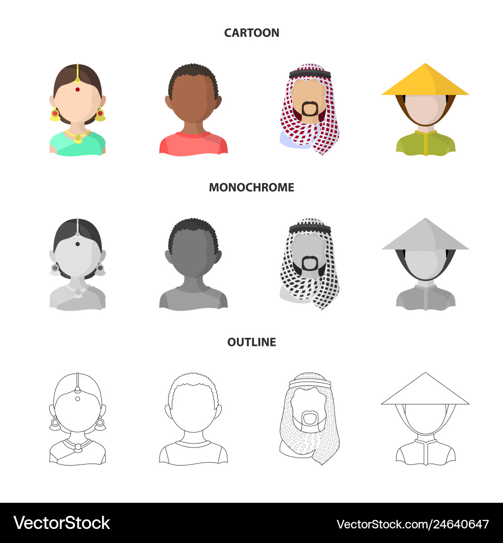Isolated object of imitator and resident icon set Vector Image