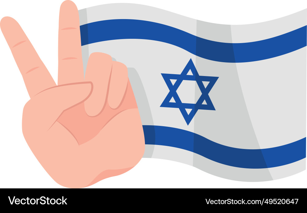 Israel peace flag national Royalty Free Vector Image
