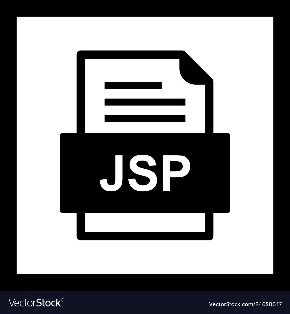 Jsp file document icon Royalty Free Vector Image