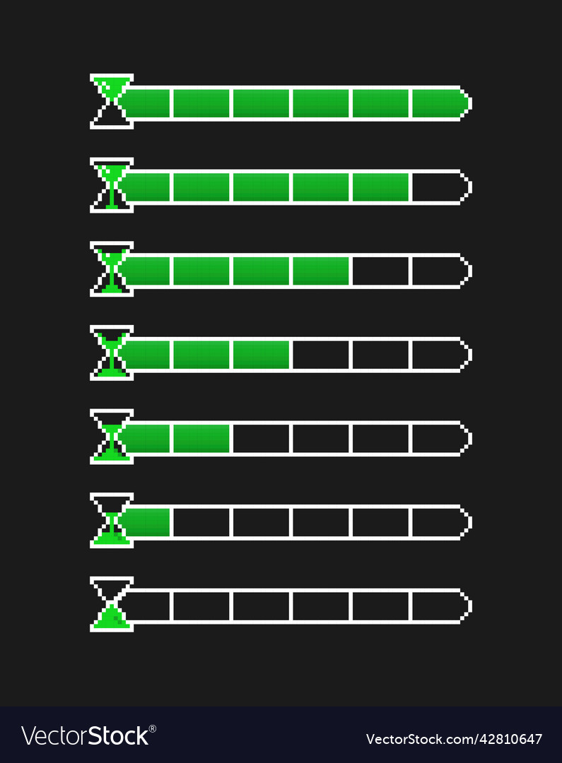Pixel time scale Royalty Free Vector Image - VectorStock