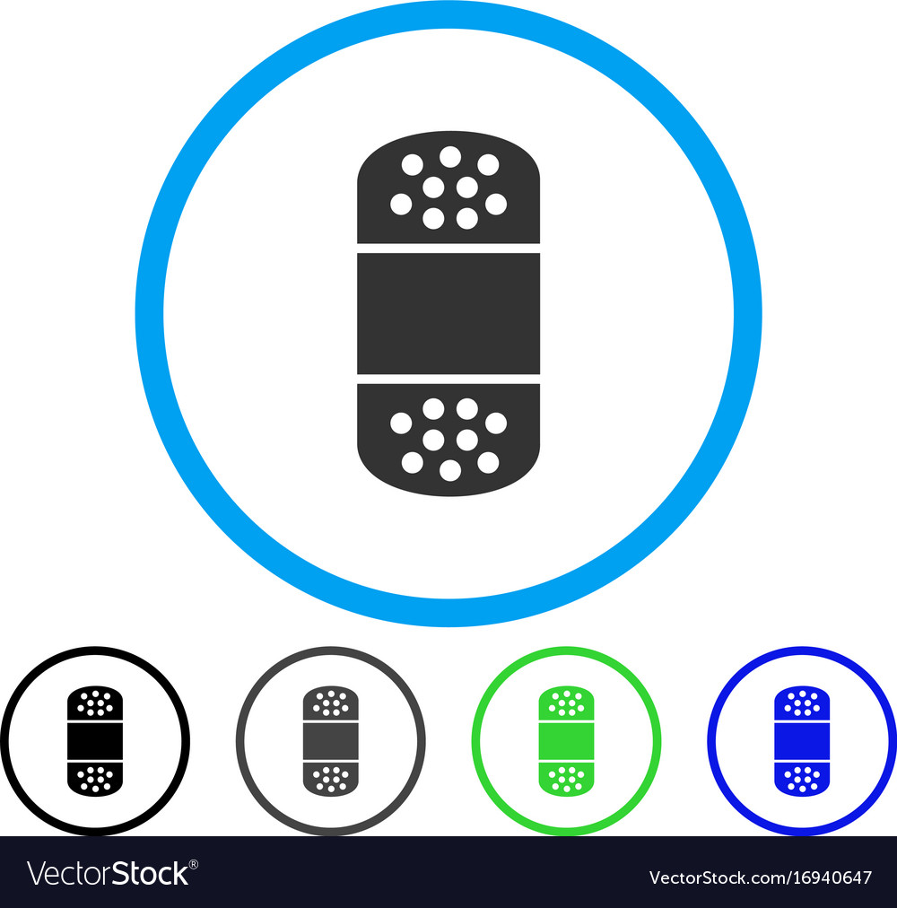 Plaster rounded icon Royalty Free Vector Image