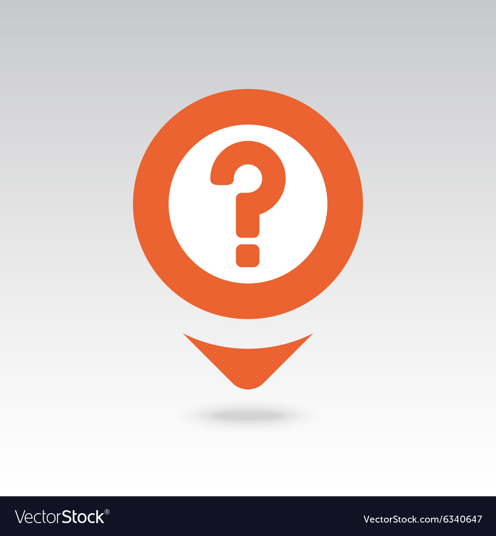 Question mark pin map icon pointer markers Vector Image