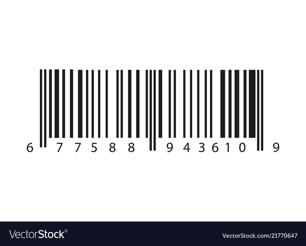 Realistic bar code Royalty Free Vector Image - VectorStock