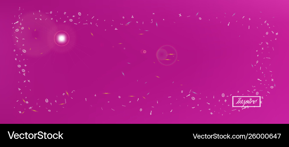 Signs abstract ultra wide space background Vector Image