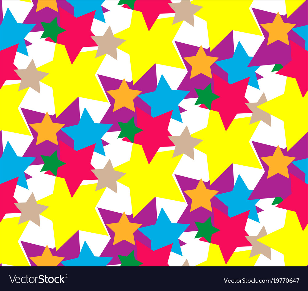 Star set abstract pattern Royalty Free Vector Image