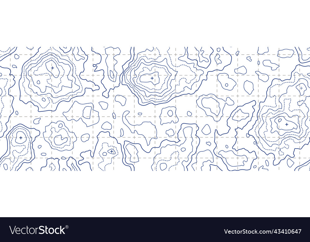 Topography map seamless pattern with grid Vector Image Topography map seamless pattern with grid Vector Image