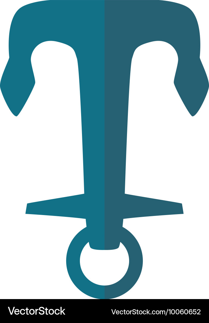 Blue anchor icon sea lifestyle design Royalty Free Vector