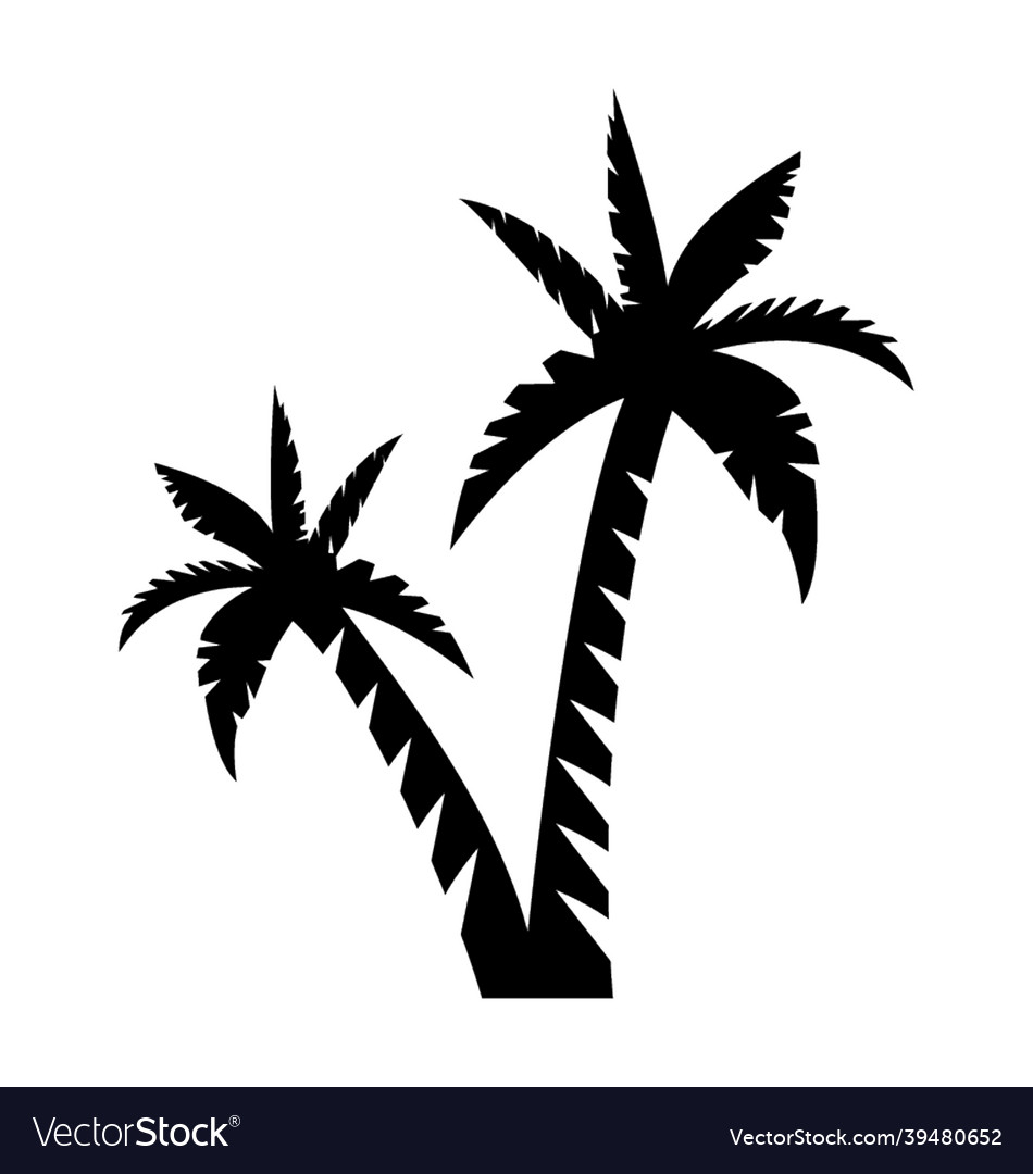 Coconut tree Royalty Free Vector Image - VectorStock