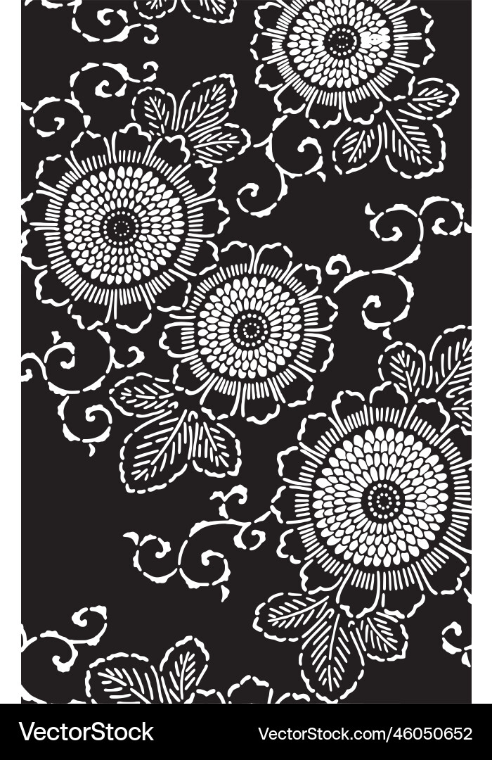 Digital textile ethnic motif design border ikat Vector Image