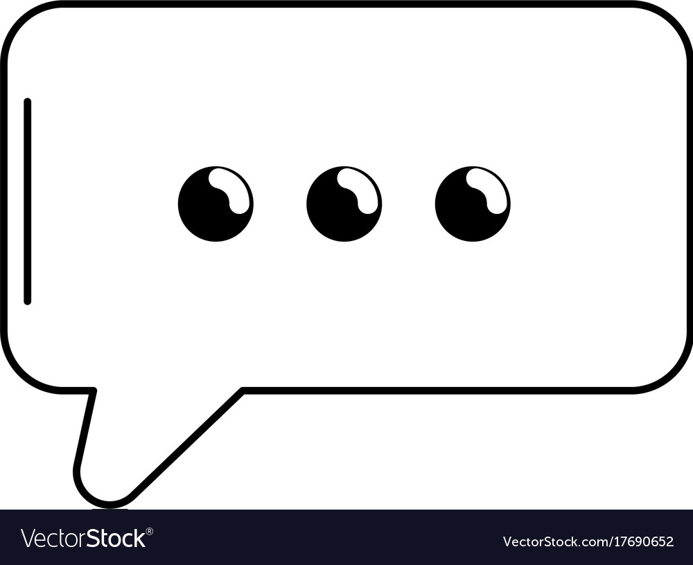 Line chat bubble text message icon Royalty Free Vector Image