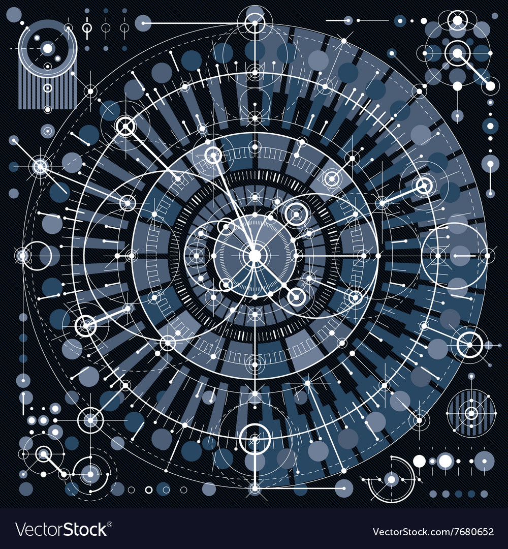 Mechanical scheme engineering drawing Royalty Free Vector