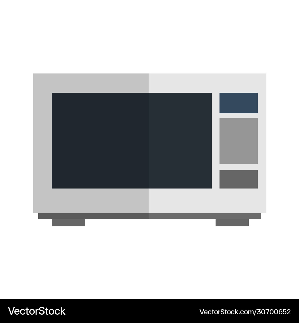 Microwave oven kitchen on white background Vector Image