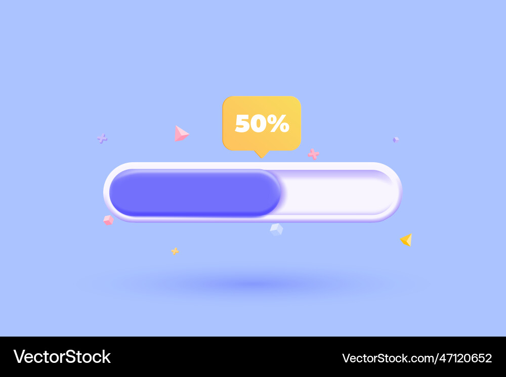Modern 3d of lading bar Royalty Free Vector Image