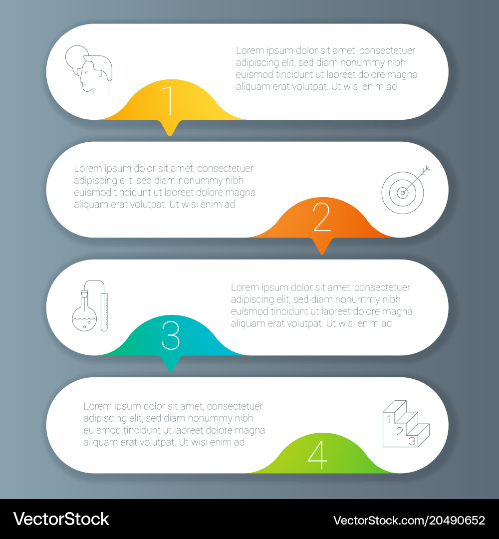 Step step template Royalty Free Vector Image - VectorStock