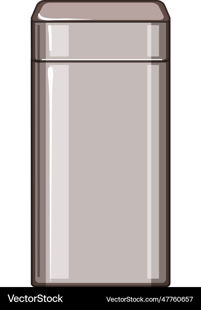 Blank metal tin can cartoon Royalty Free Vector Image