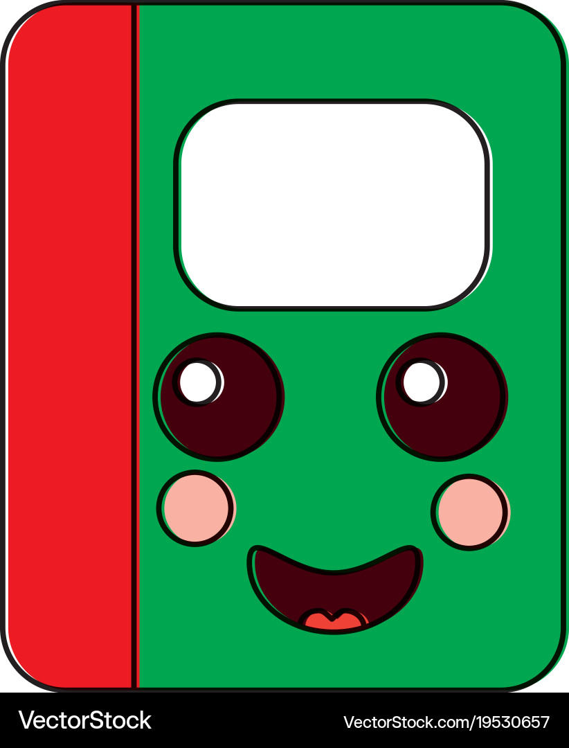 Kawaii notebook school cartoon character Vector Image