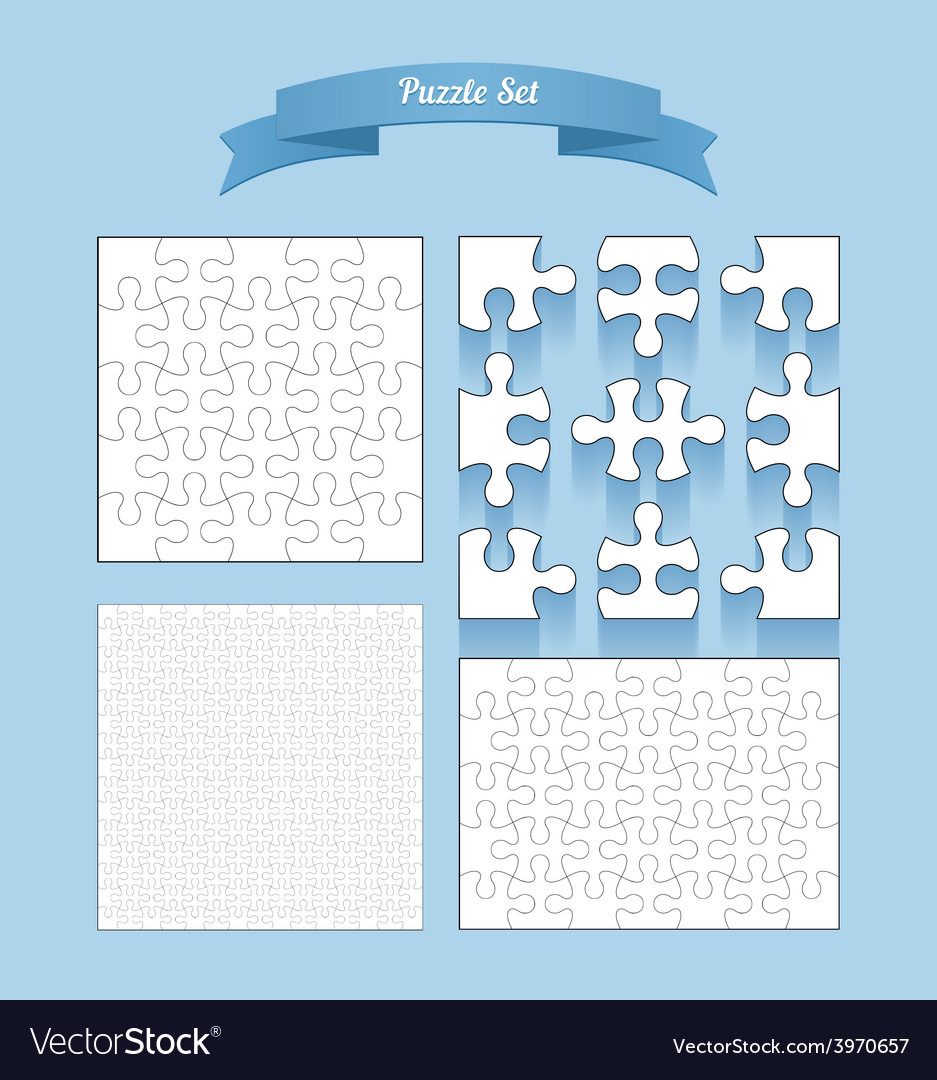 Puzzle set Royalty Free Vector Image - VectorStock