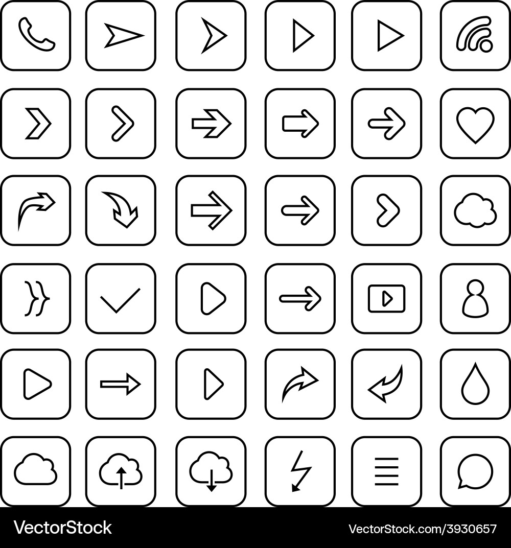 Set of arrow icons Royalty Free Vector Image - VectorStock