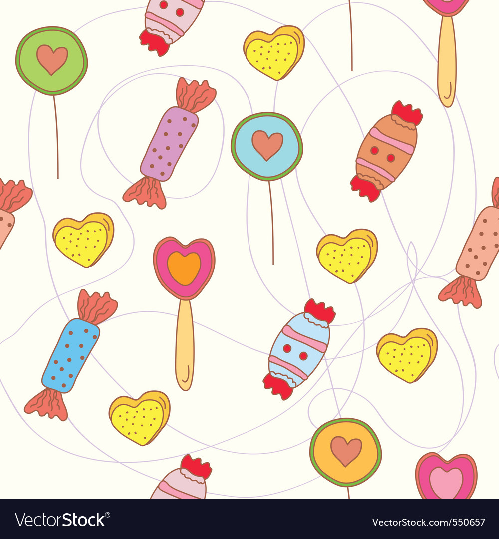 Sweets seamless pattern Royalty Free Vector Image