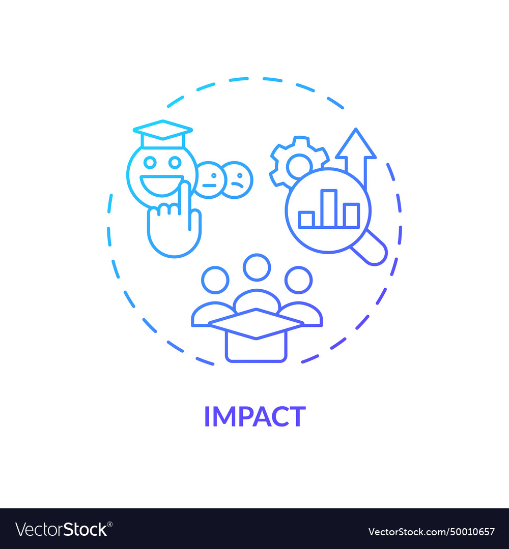 Thin line simple gradient impact icon concept Vector Image