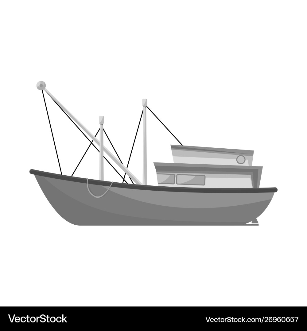 Trawler and fishery icon Royalty Free Vector Image