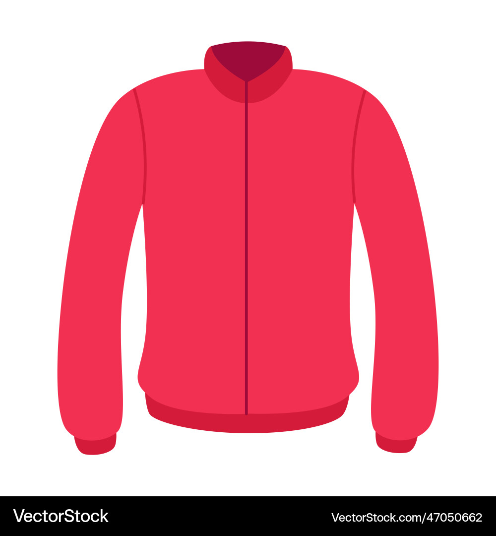 Autumn jacket with a zipper clothes accessories Vector Image