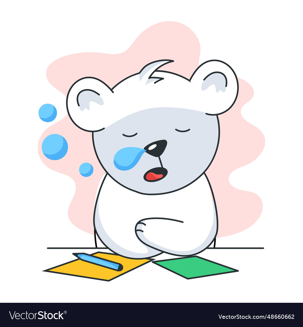 Bear napping Royalty Free Vector Image - VectorStock