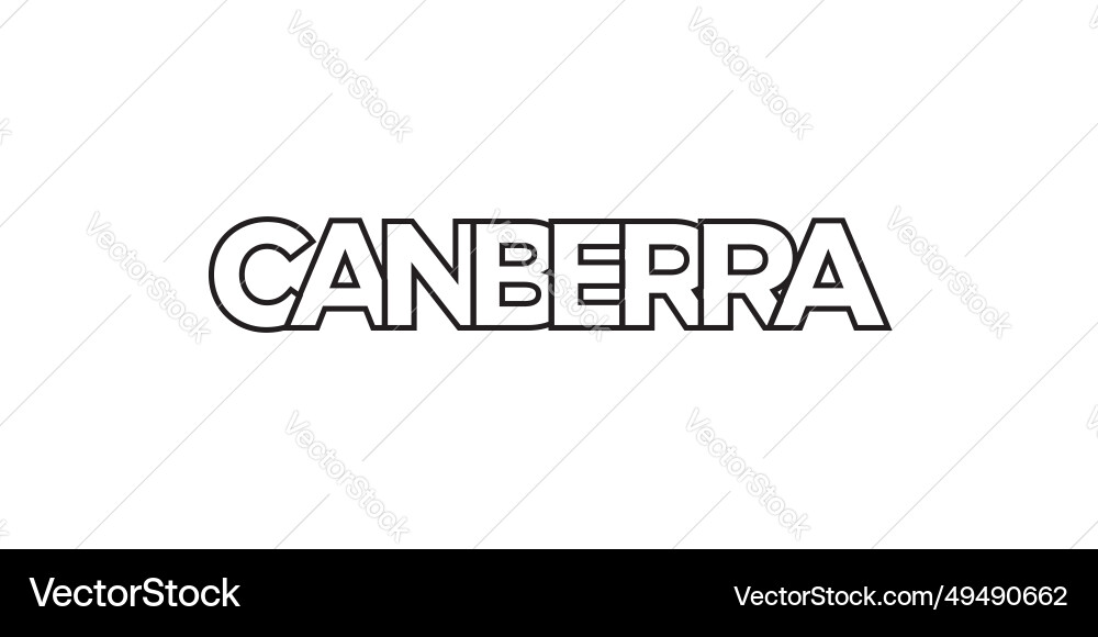Canberra in the australia emblem design Royalty Free Vector
