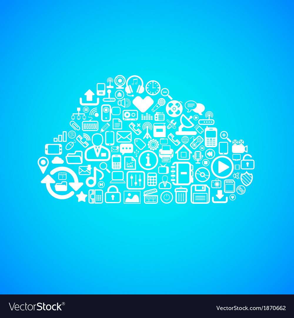 Computer cloud icon Royalty Free Vector Image - VectorStock