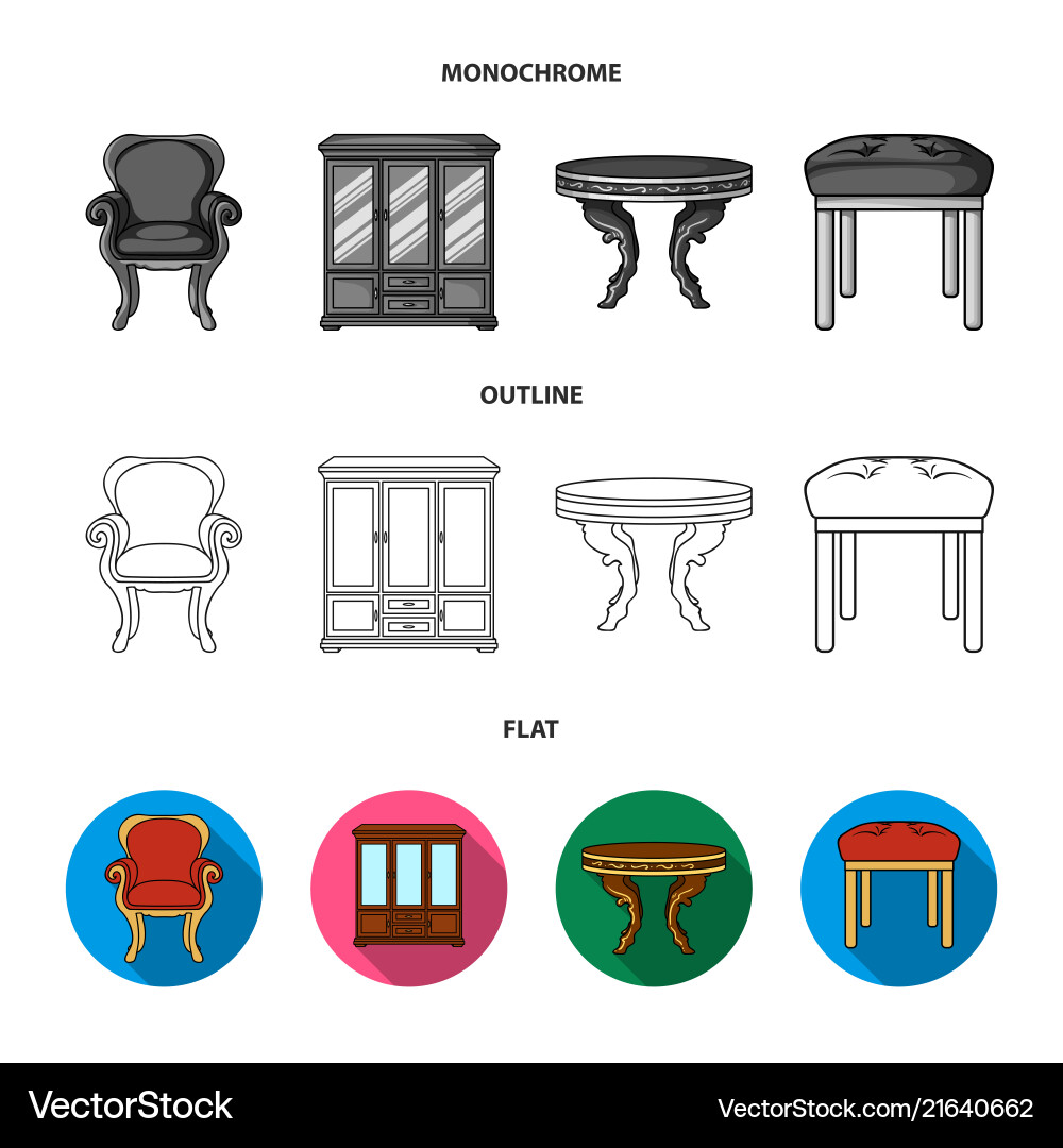 Furniture Interior Design Chair Royalty Free Vector Image