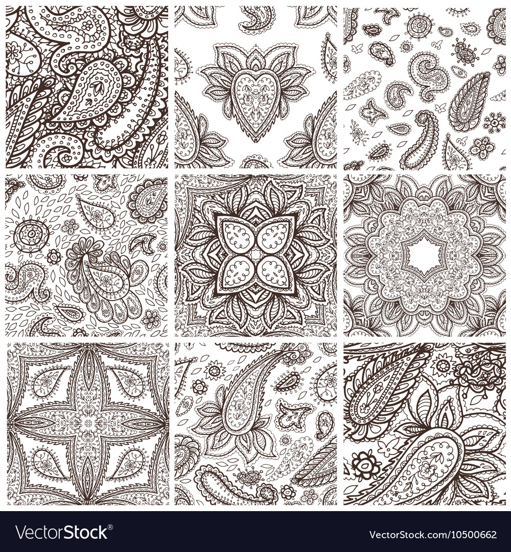 Mehendy pattern Royalty Free Vector Image - VectorStock