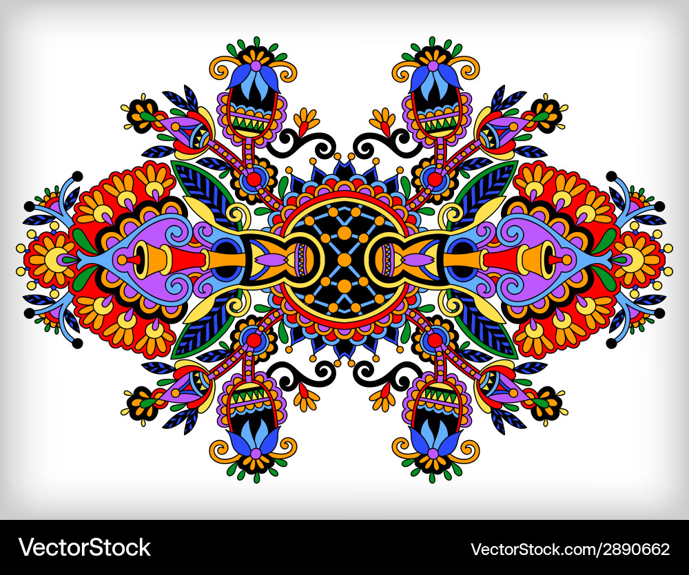 Ornamental floral adornment Royalty Free Vector Image
