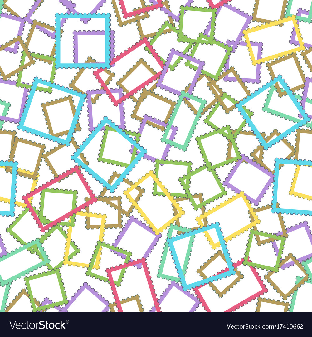 Postage stamps frames pattern Royalty Free Vector Image