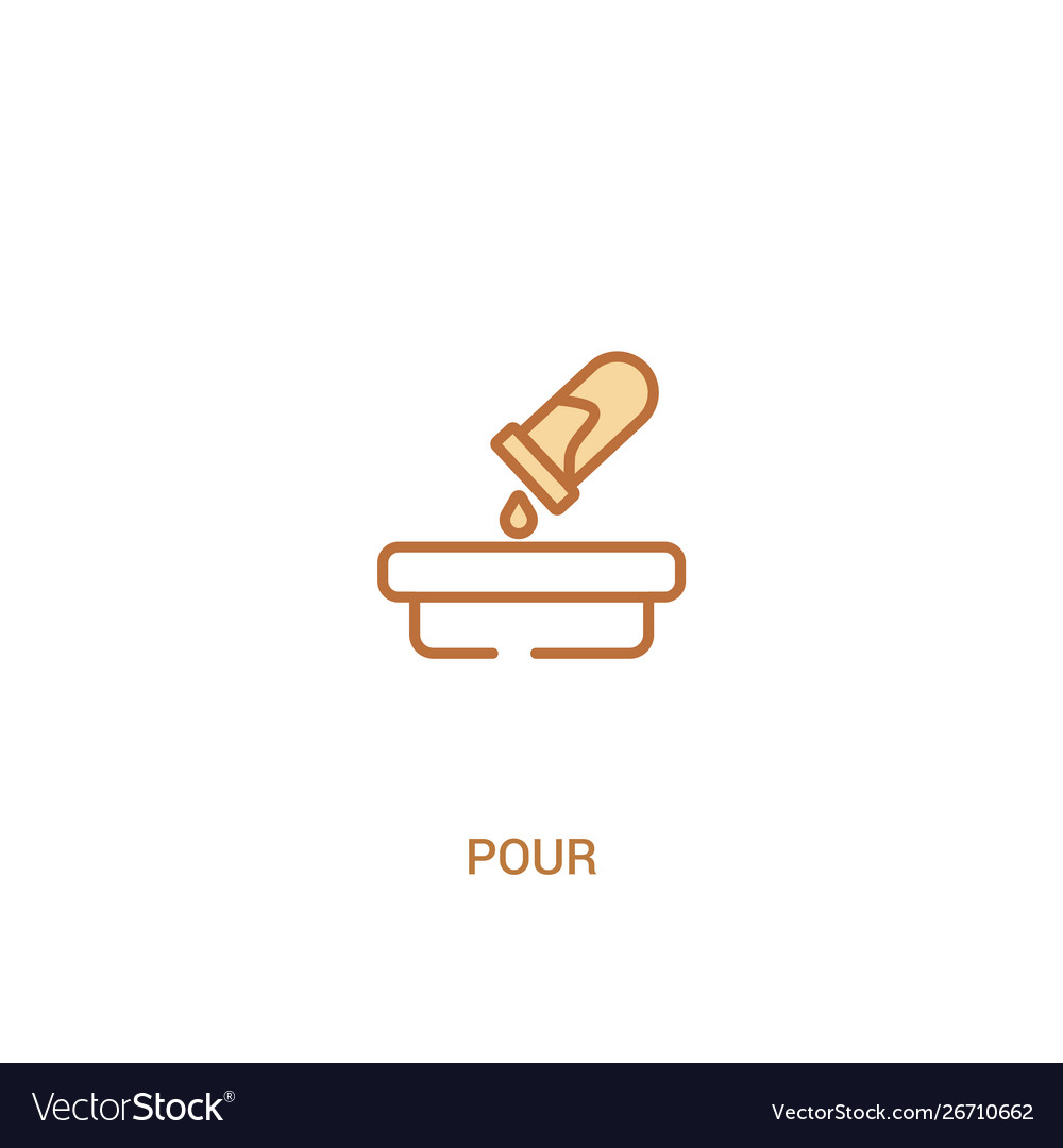 Pour concept 2 colored icon simple line element Vector Image