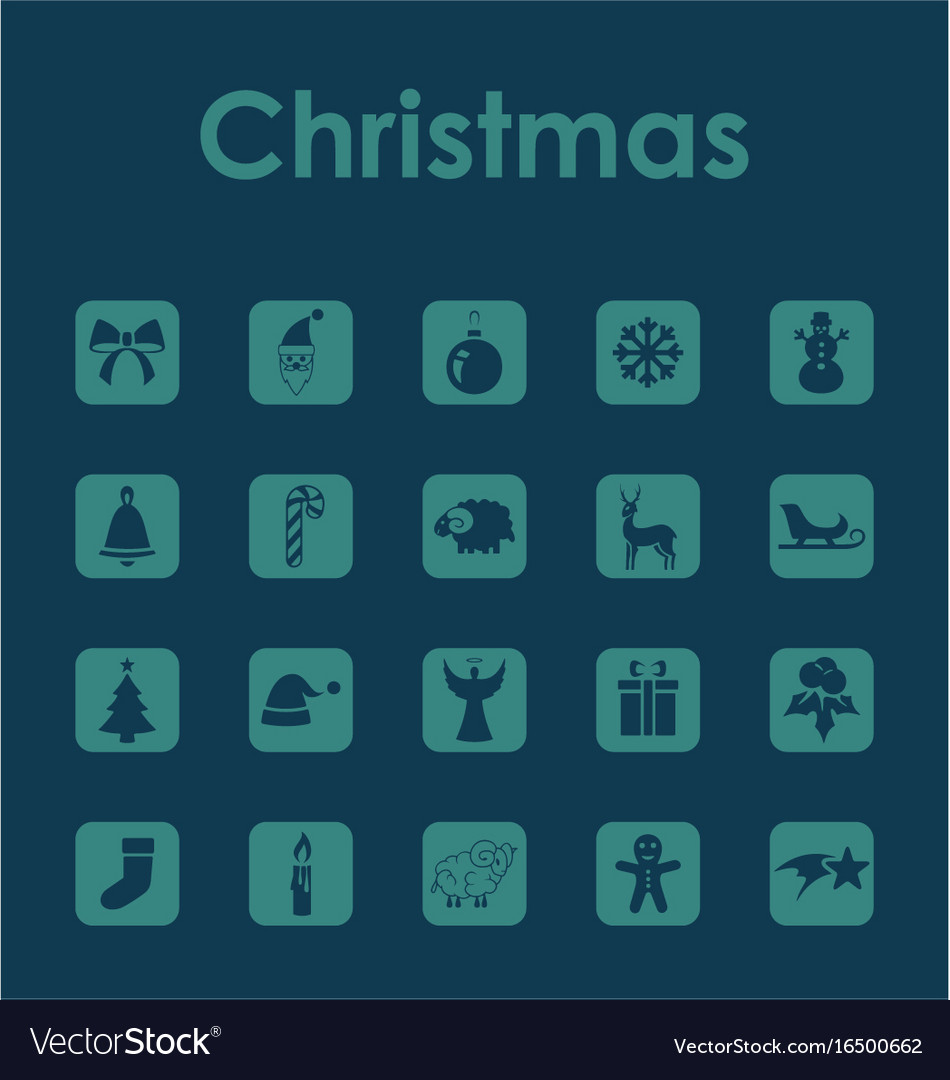 Set of christmas simple icons Royalty Free Vector Image