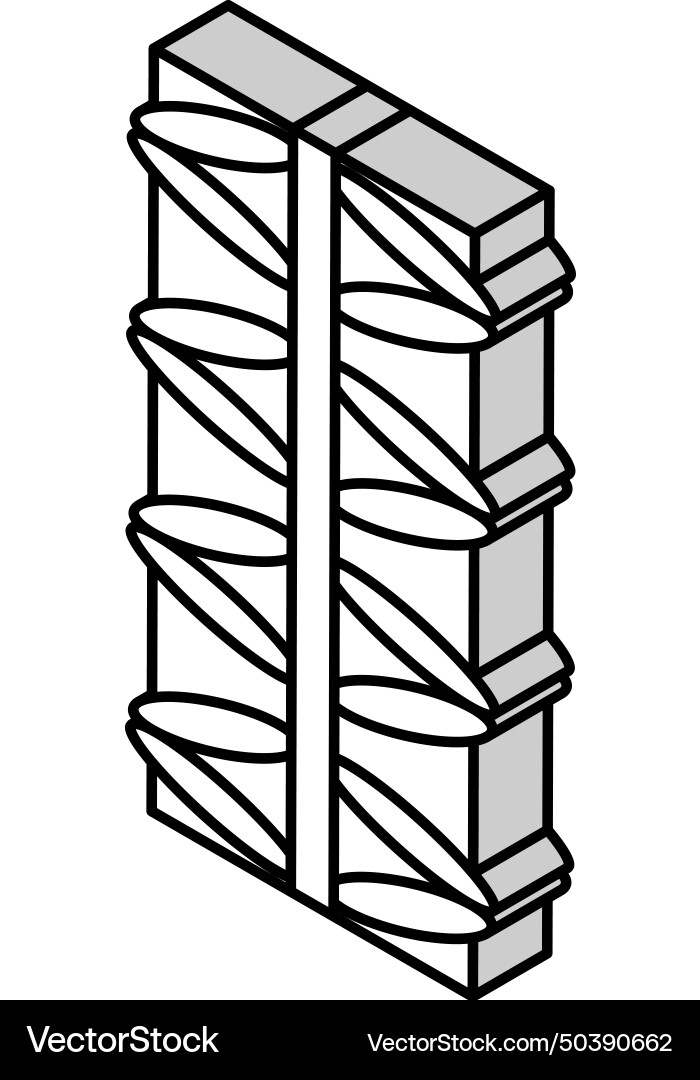Steel rebar isometric icon Royalty Free Vector Image