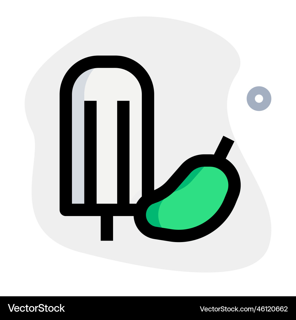 Tasty frozen mango flavored ice pop Royalty Free Vector