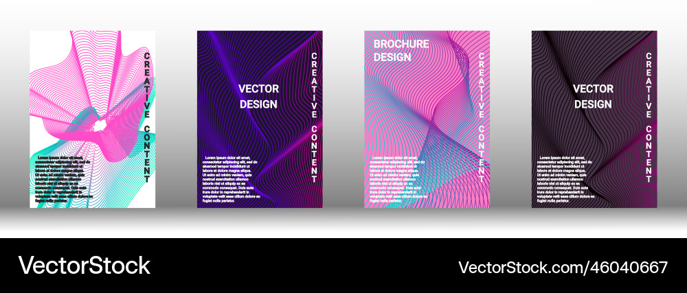 A set of modern abstract covers with abstract Vector Image