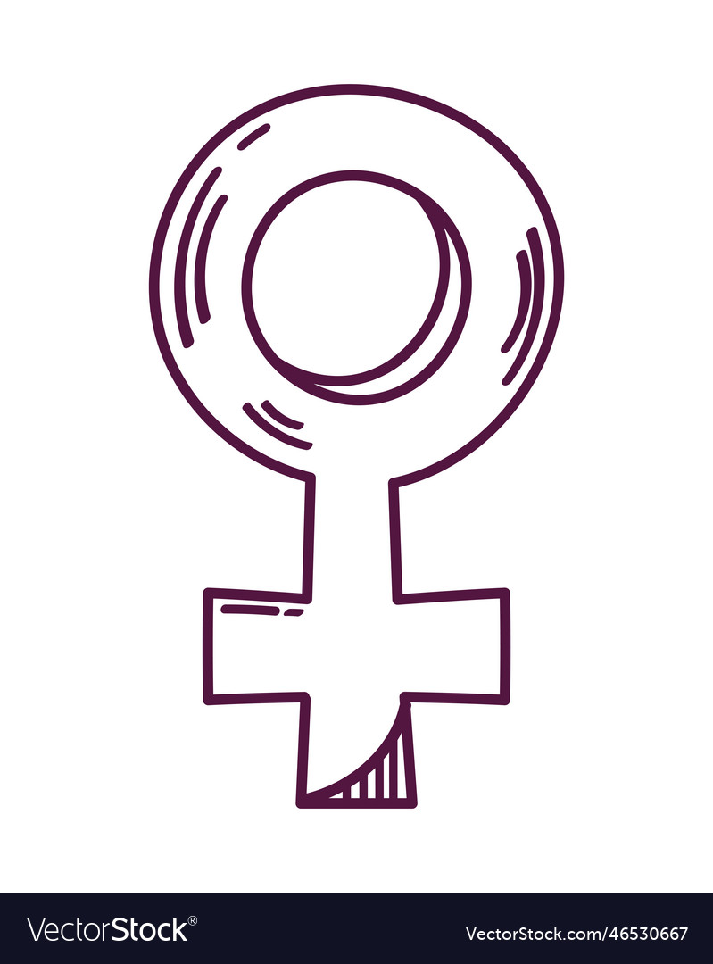 Female Gender Symbol Royalty Free Vector Image