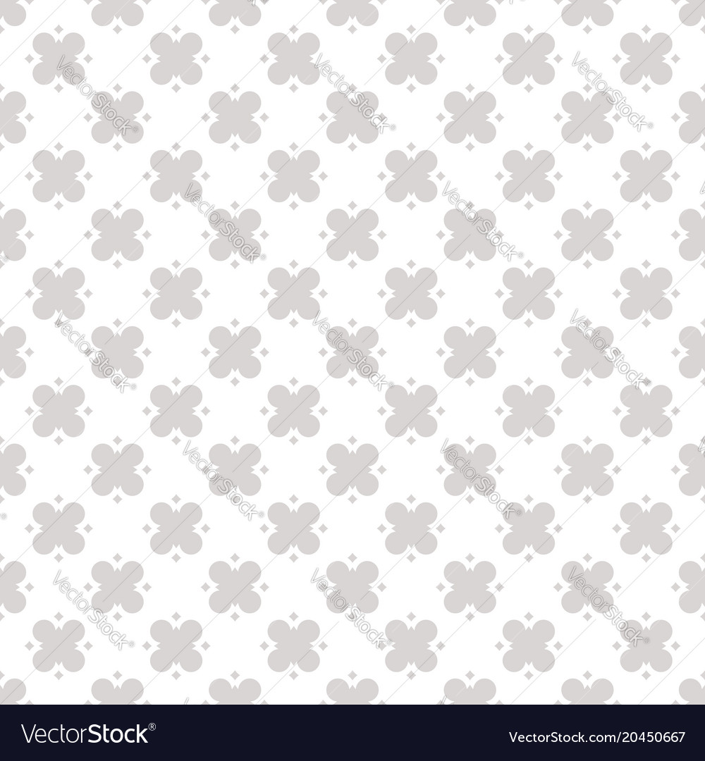 Gray and white geometric floral pattern abstract Vector Image