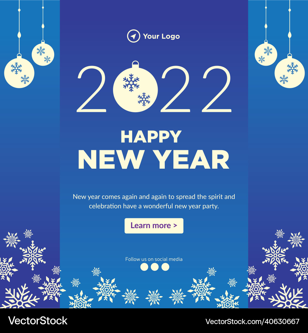 Happy new year banner design Royalty Free Vector Image