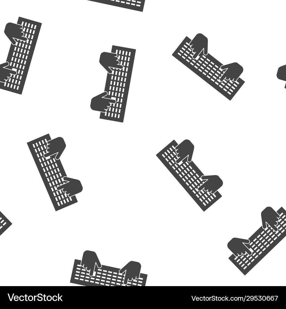 Keyboard and hand icon symbol business work Vector Image