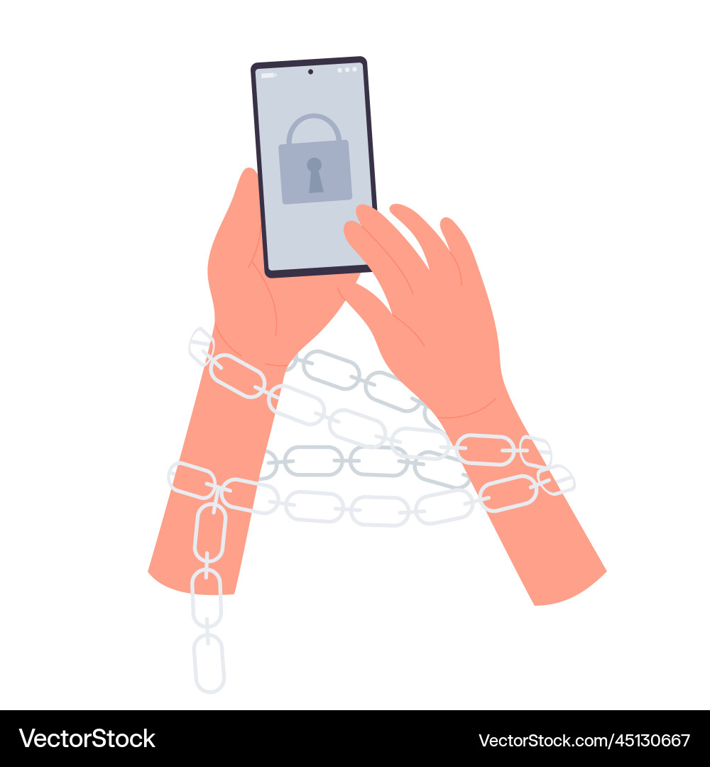 Online social media addiction Royalty Free Vector Image